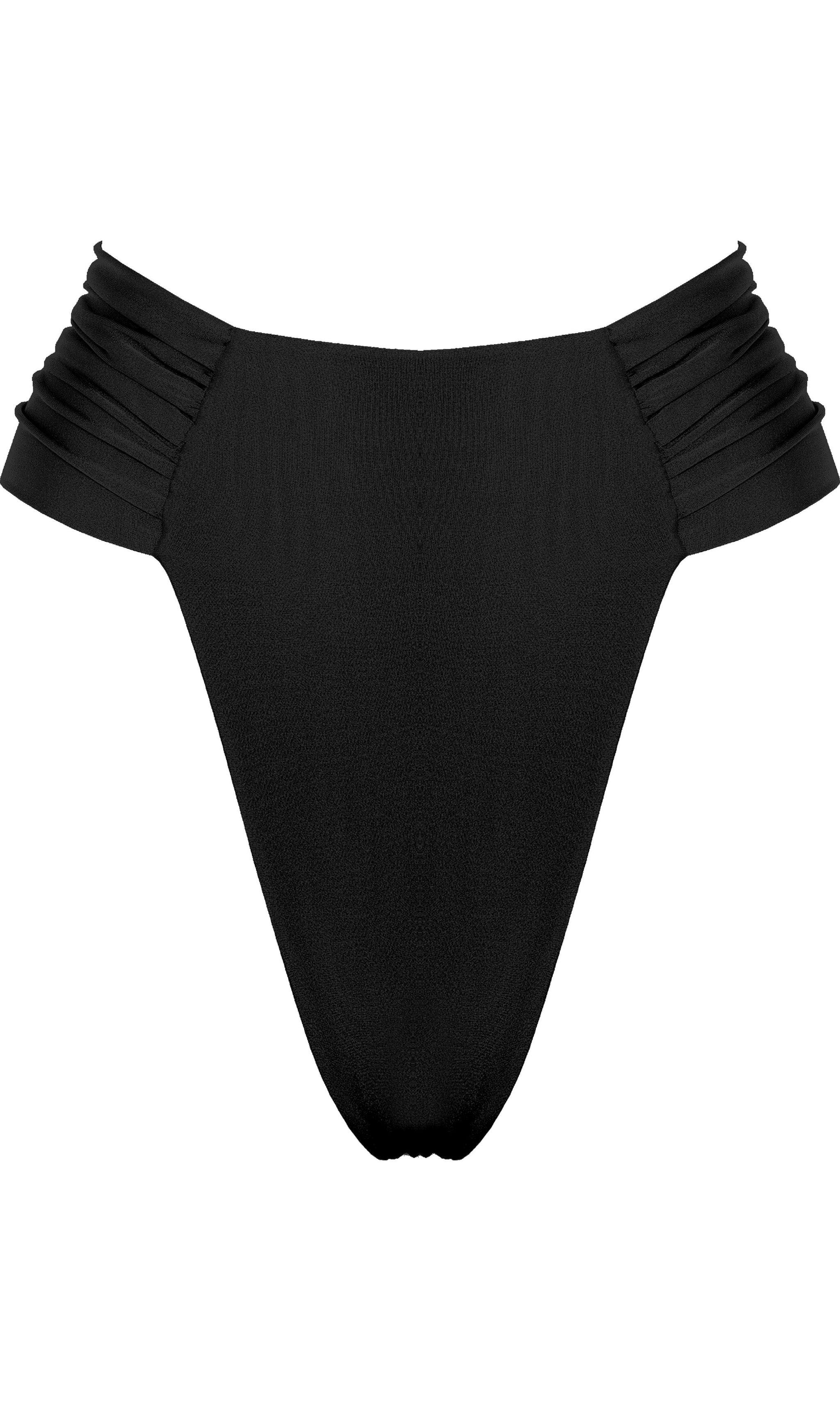 Clam Bikini Bottoms - High-Waisted Swimwear Bottom in Recycled Fabric